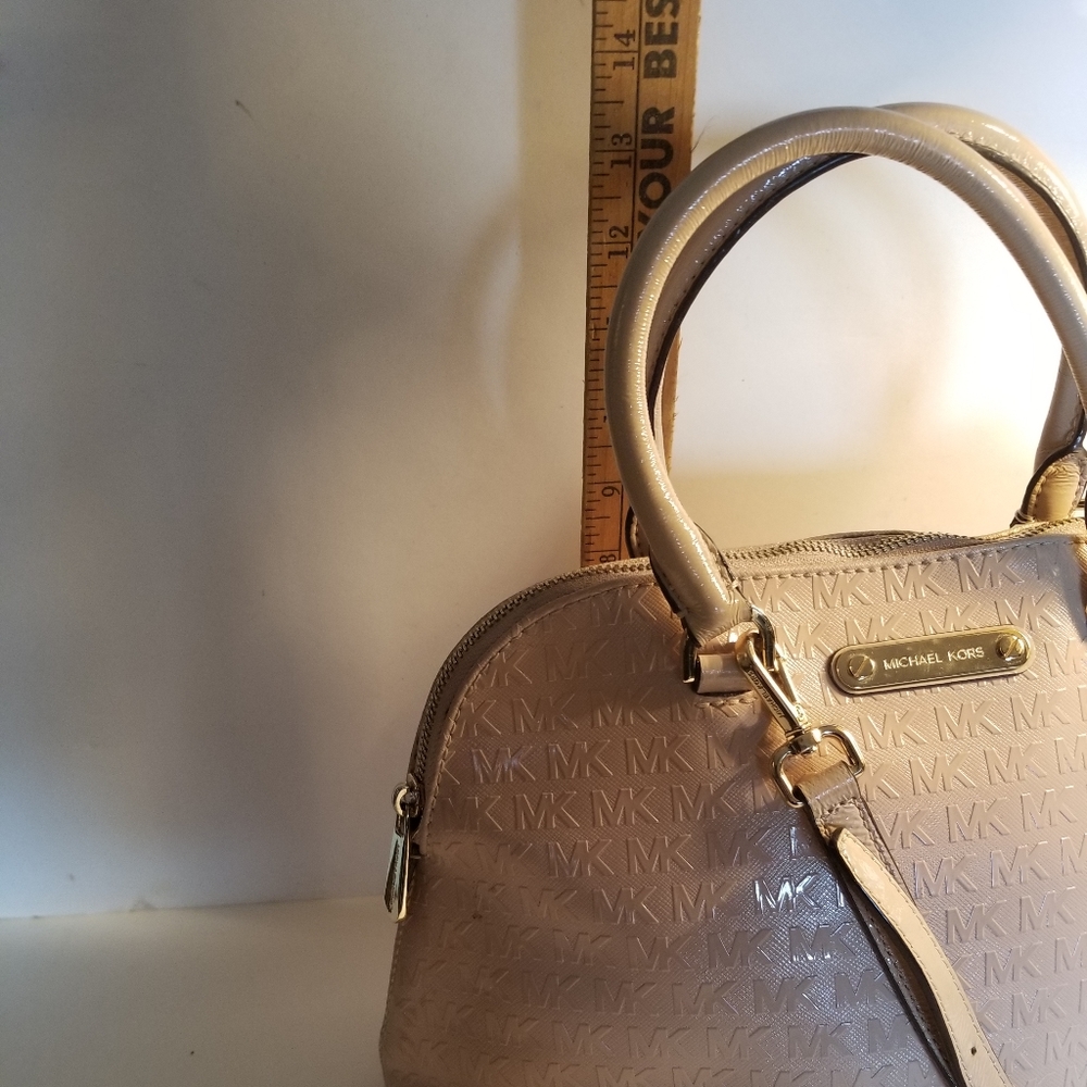 Michael Kors Cindy Oyster Beige Logo Handbag Cross Bo… - Gem